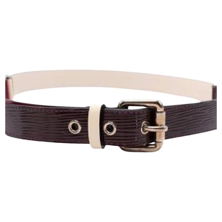 Louis Vuitton Tricolour Textured Leather Belt 85 For Sale at 1stDibs