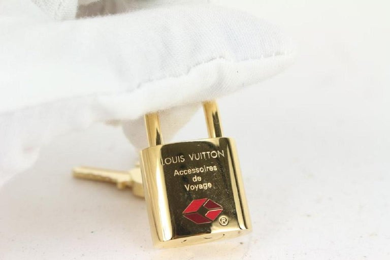 Louis Vuitton TSA Gold Padlock and Key Set Lock Keepall Eole 817lv37 at ...