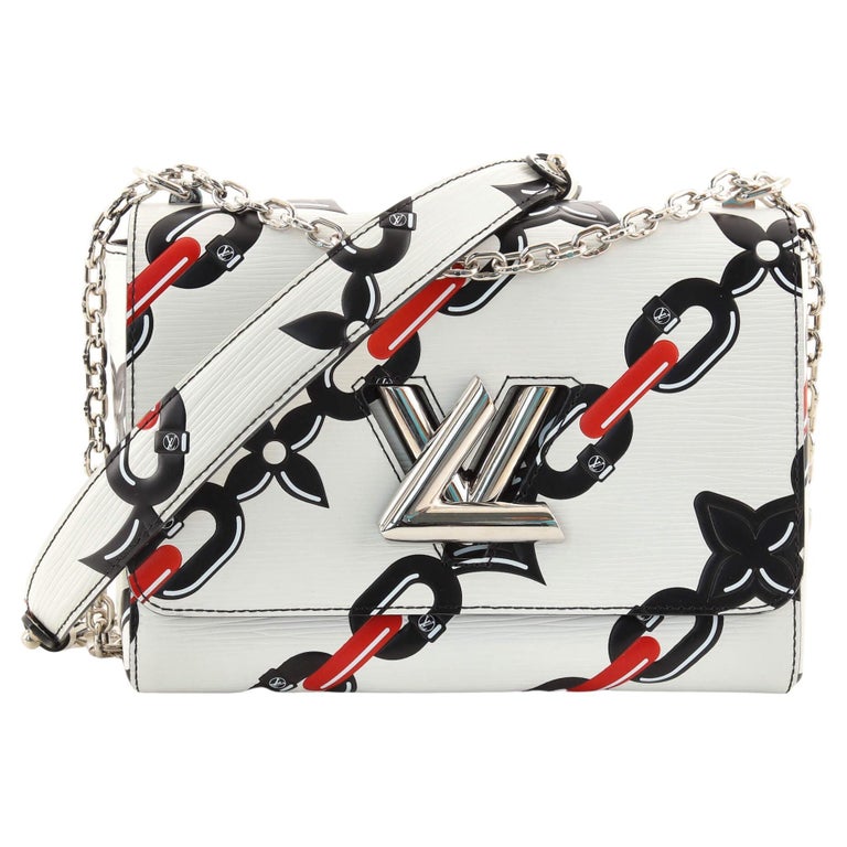 Louis Vuitton Twist Handbag Chain Flower Print Epi Leather MM For Sale ...