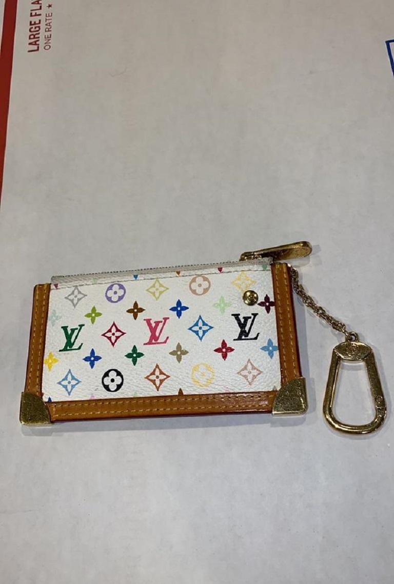 Louis Vuitton Ultra Rare Monogram Multicolor Pochette Cles Keychain ...