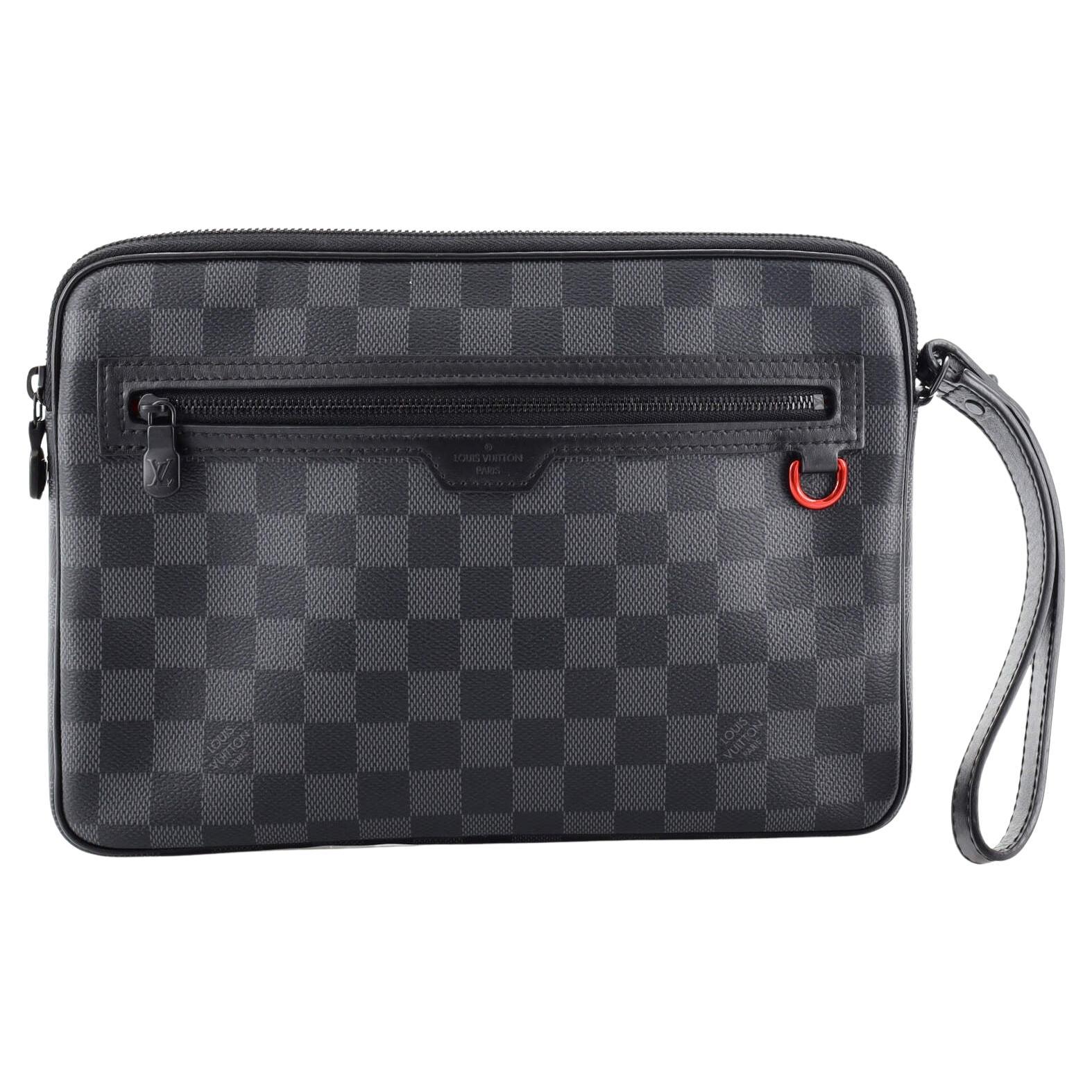Louis Vuitton Utility Supple Clutch Damier Graphite at 1stDibs