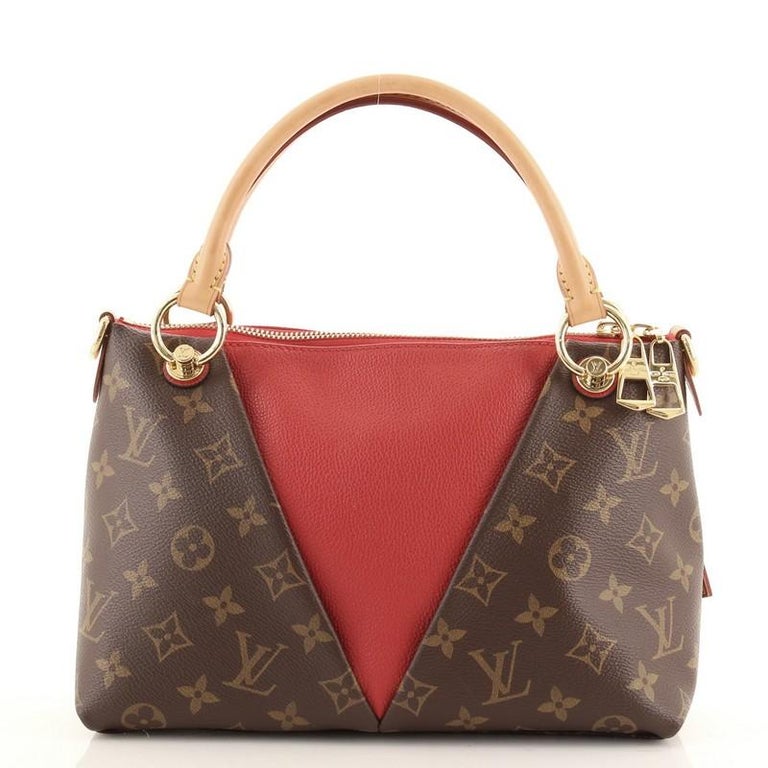 Louis Vuitton V Tote Monogram Canvas and Leather BB For Sale at 1stDibs