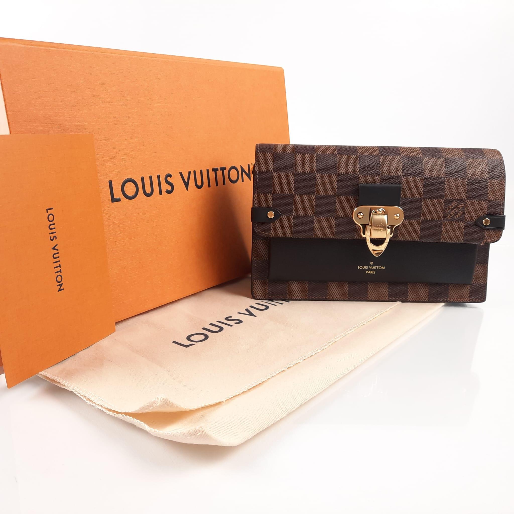Louis Vuitton Vavin Chain Wallet Colors Black Materials Ebony Damier ...