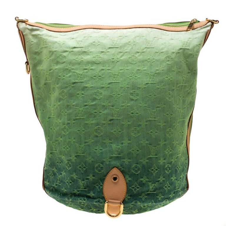 Louis Vuitton Vert Green Monogram Denim Sunburst PM Limited Edition Bag ...