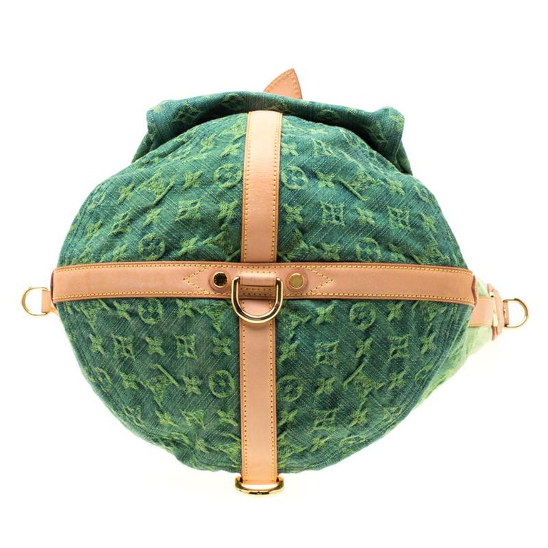 Louis Vuitton Vert Green Monogram Denim Sunburst PM Limited Edition Bag ...