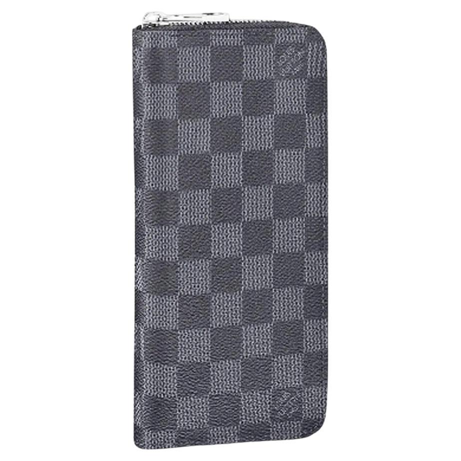 Louis Vuitton Vertical Zippy Wallet Checkered Graphite Canvas For Sale ...