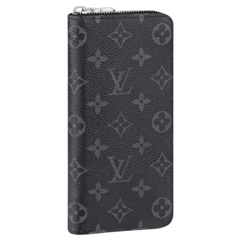 Louis Vuitton Vertical Zippy Wallet Monogram Eclipse Canvas For Sale at ...