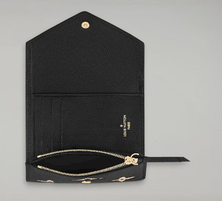 Louis Vuitton Victorine Wallet Black / Tan Two-Tone Monogram Empreinte ...