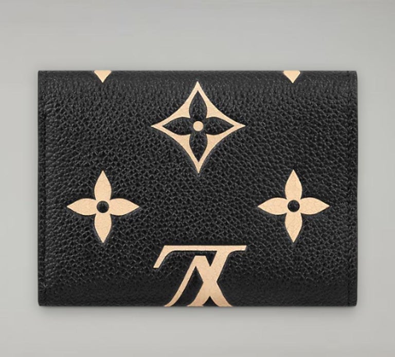 Louis Vuitton Victorine Wallet Black / Tan Two-Tone Monogram Empreinte ...