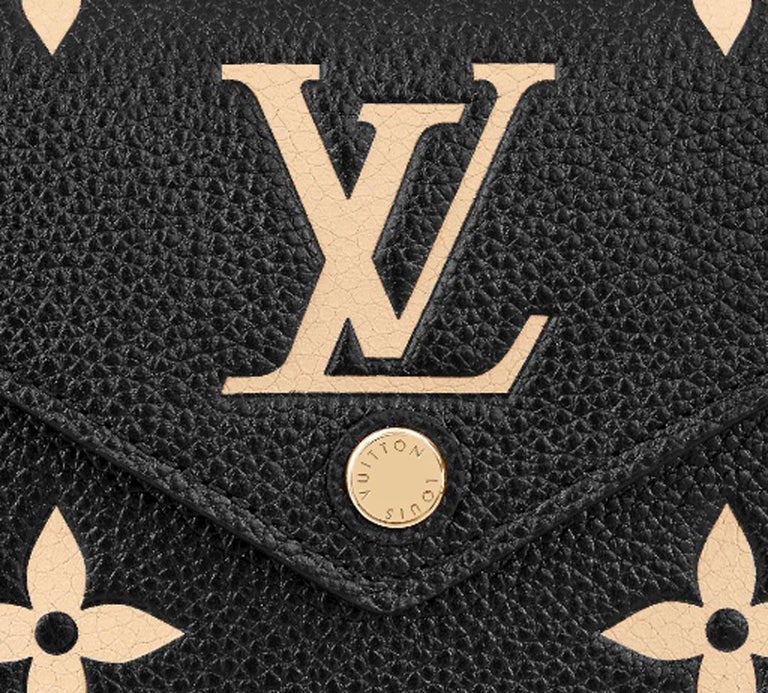 Louis Vuitton Victorine Wallet Black / Tan Two-Tone Monogram Empreinte ...