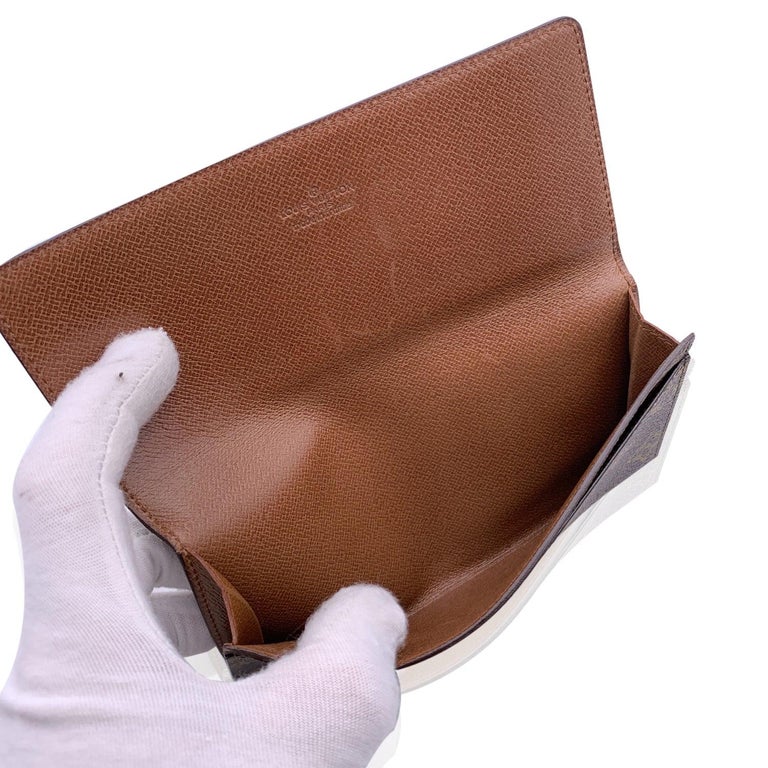 Louis Vuitton Vintage Brown Monogram Canvas Long Bifold Bill Wallet For ...