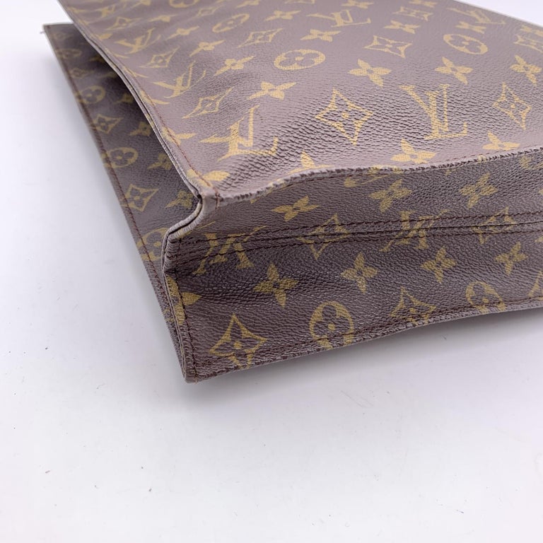 Louis Vuitton Vintage Brown Monogram Canvas Sac Plat GM Tote Bag For ...