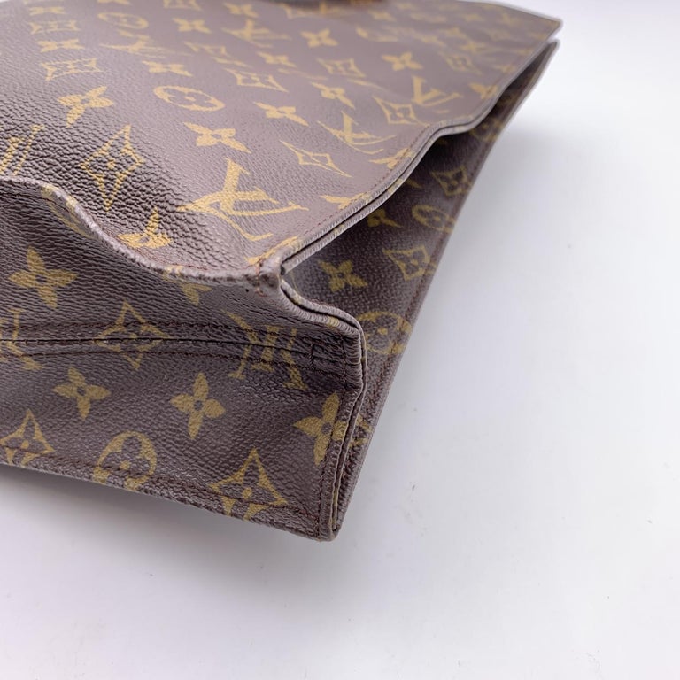 Louis Vuitton Vintage Brown Monogram Canvas Sac Plat GM Tote Bag For ...