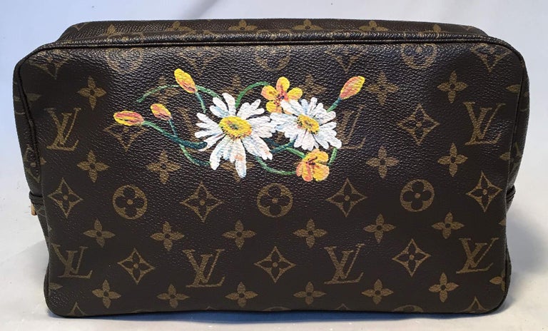 Louis Vuitton Vintage Customized Daisies Trousse Cosmetic Travel Pouch ...