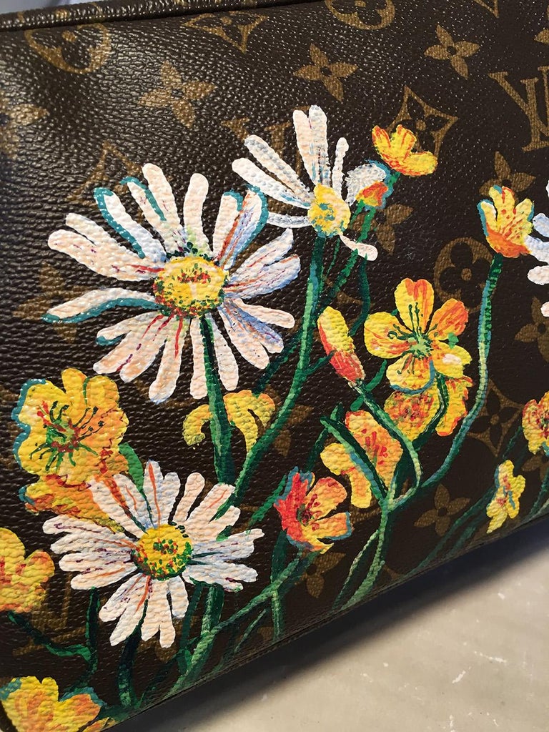 Louis Vuitton Vintage Customized Daisies Trousse Cosmetic Travel Pouch ...