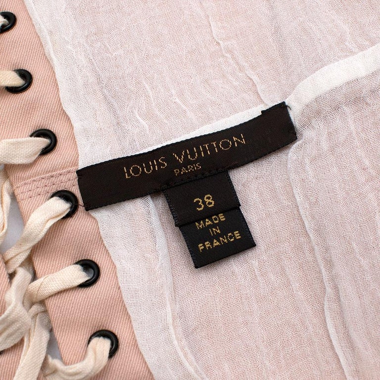 Louis Vuitton Vintage Nude Cotton Corset Top - Size US 6 For Sale at ...