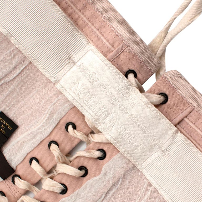 Louis Vuitton Vintage Nude Cotton Corset Top - Size US 6 For Sale at ...