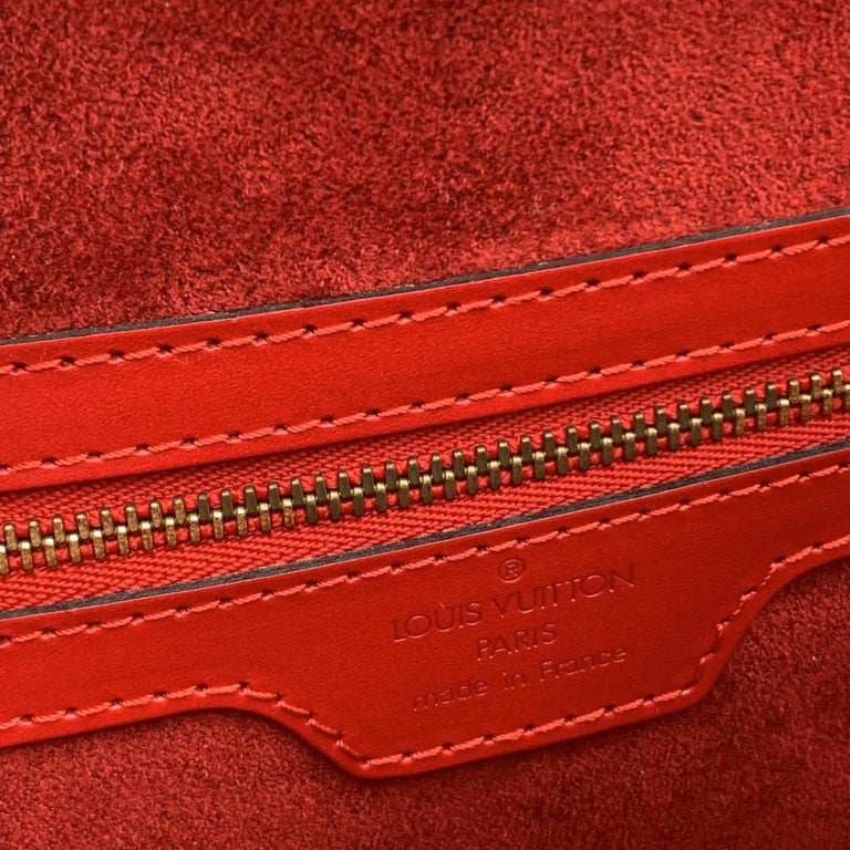 Louis Vuitton Vintage Red Epi Leather Lussac Tote Shoulder Bag For Sale ...
