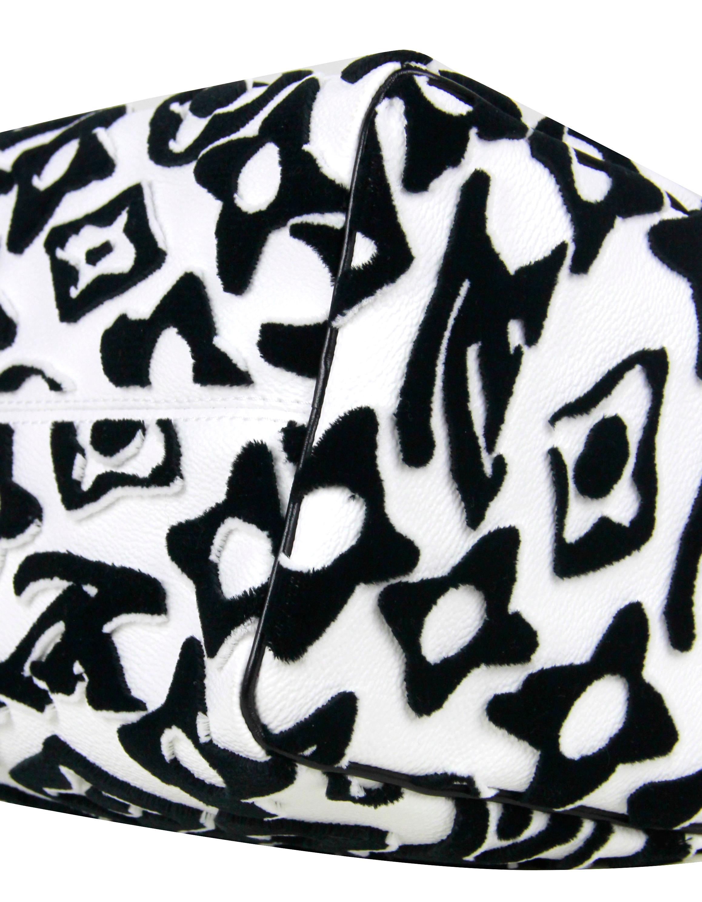 Louis Vuitton White/Black Urs Fischer Tufted Monogram Speedy ...