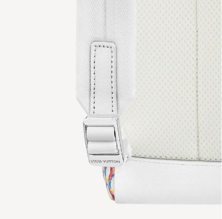 Louis Vuitton White Leather Racer Backpack For Sale at 1stDibs