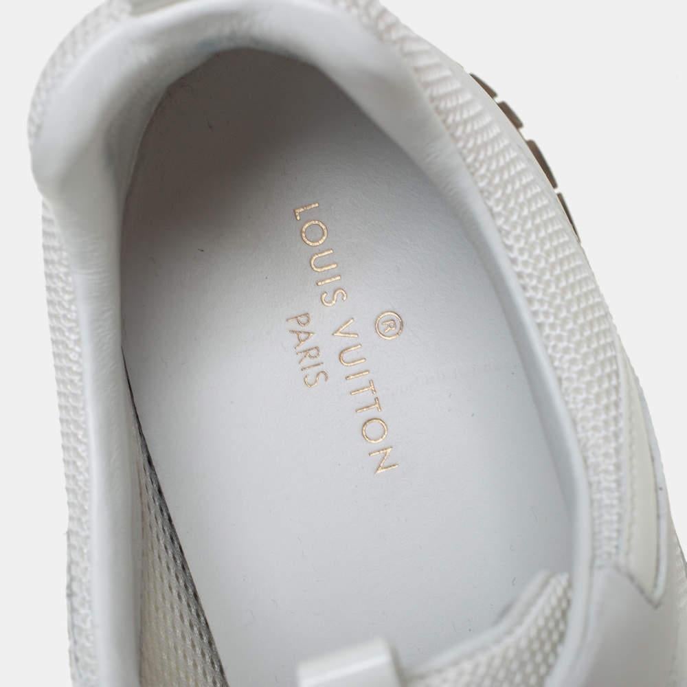 Louis Vuitton White Mesh And Leather Run Away Low Top Sneakers Size 39 ...