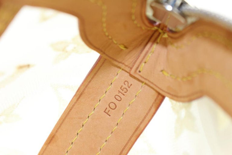 Louis Vuitton White Mesh Transparent Lockit 46lu811s For Sale at 1stDibs