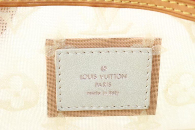 Louis Vuitton White Mesh Transparent Lockit 46lu811s For Sale at 1stDibs