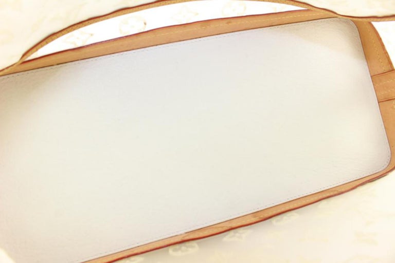 Louis Vuitton White Mesh Transparent Lockit 46lu811s For Sale at 1stDibs