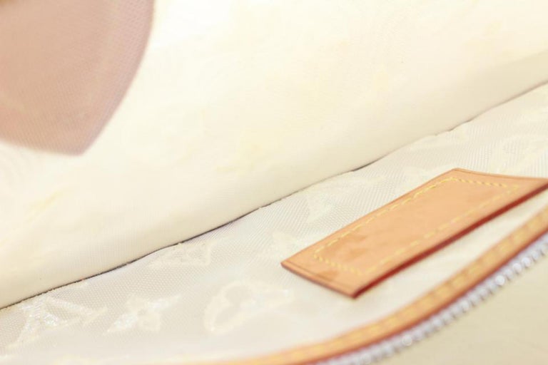 Louis Vuitton White Mesh Transparent Lockit 46lu811s For Sale at 1stDibs