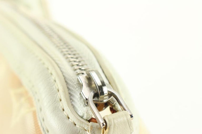 Louis Vuitton White Mesh Transparent Lockit 46lu811s For Sale at 1stDibs