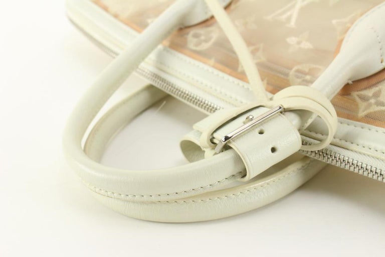 Louis Vuitton White Mesh Transparent Lockit 46lu811s For Sale at 1stDibs