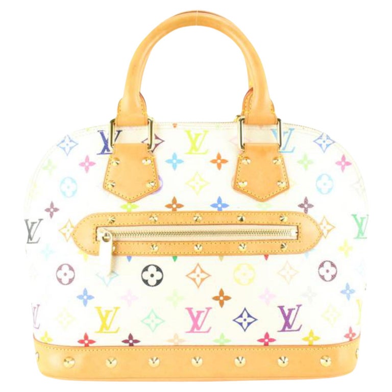 Louis Vuitton White Monogram Multicolor Alma PM 37lk824s For Sale at ...