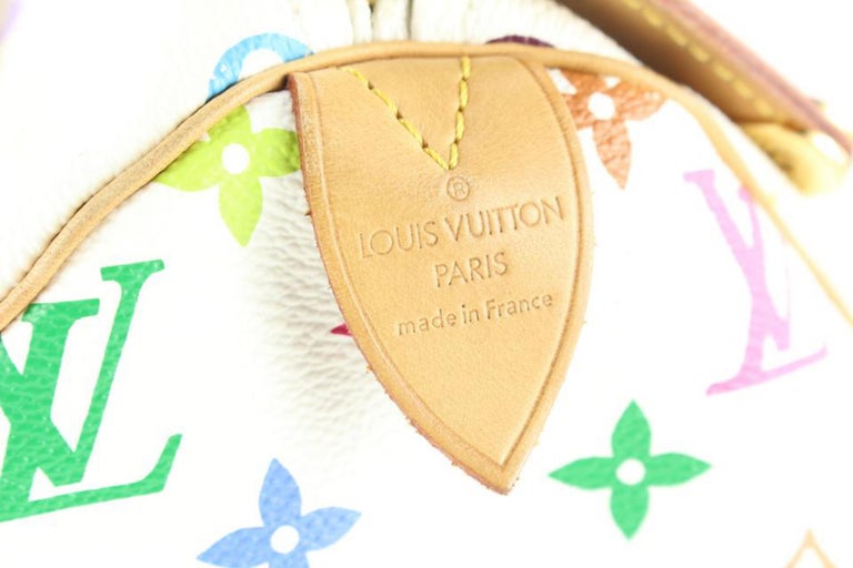 Louis Vuitton White Monogram Multicolor Speedy 30 1LVJ1028 at 1stDibs