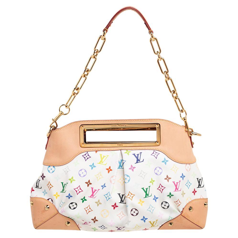 Louis Vuitton White Multicolor Monogram Canvas Beverly Bag For Sale at ...