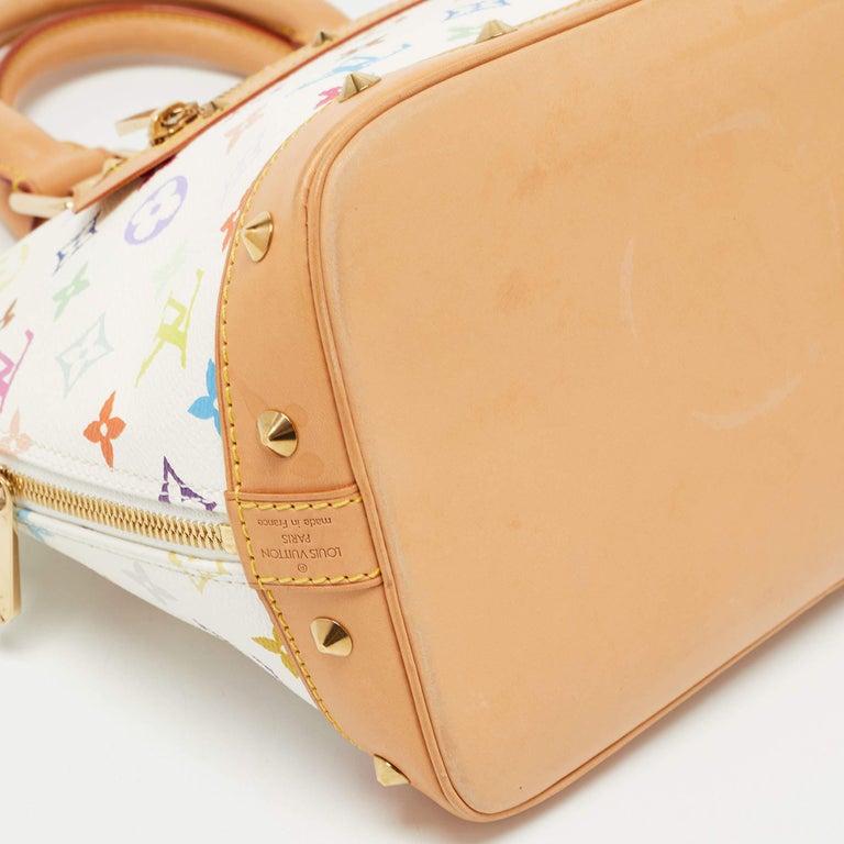 Louis Vuitton White/Multicolor Monogram Canvas Alma PM Bag For Sale at ...