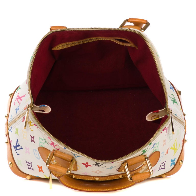 Louis Vuitton White Multicolor Monogrm Alma at 1stDibs | white ...