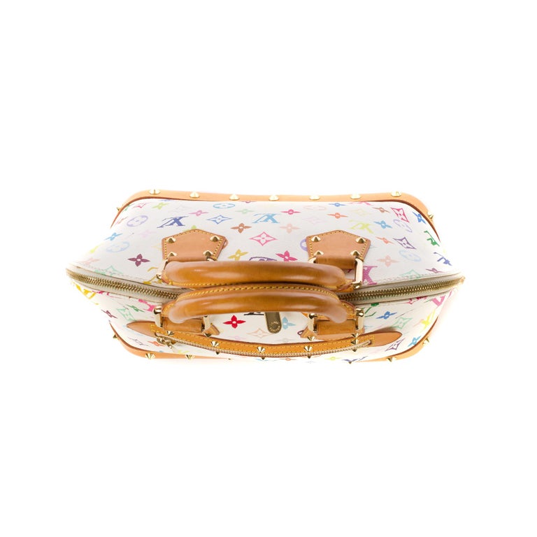 Louis Vuitton White Multicolor Monogrm Alma at 1stDibs | white ...