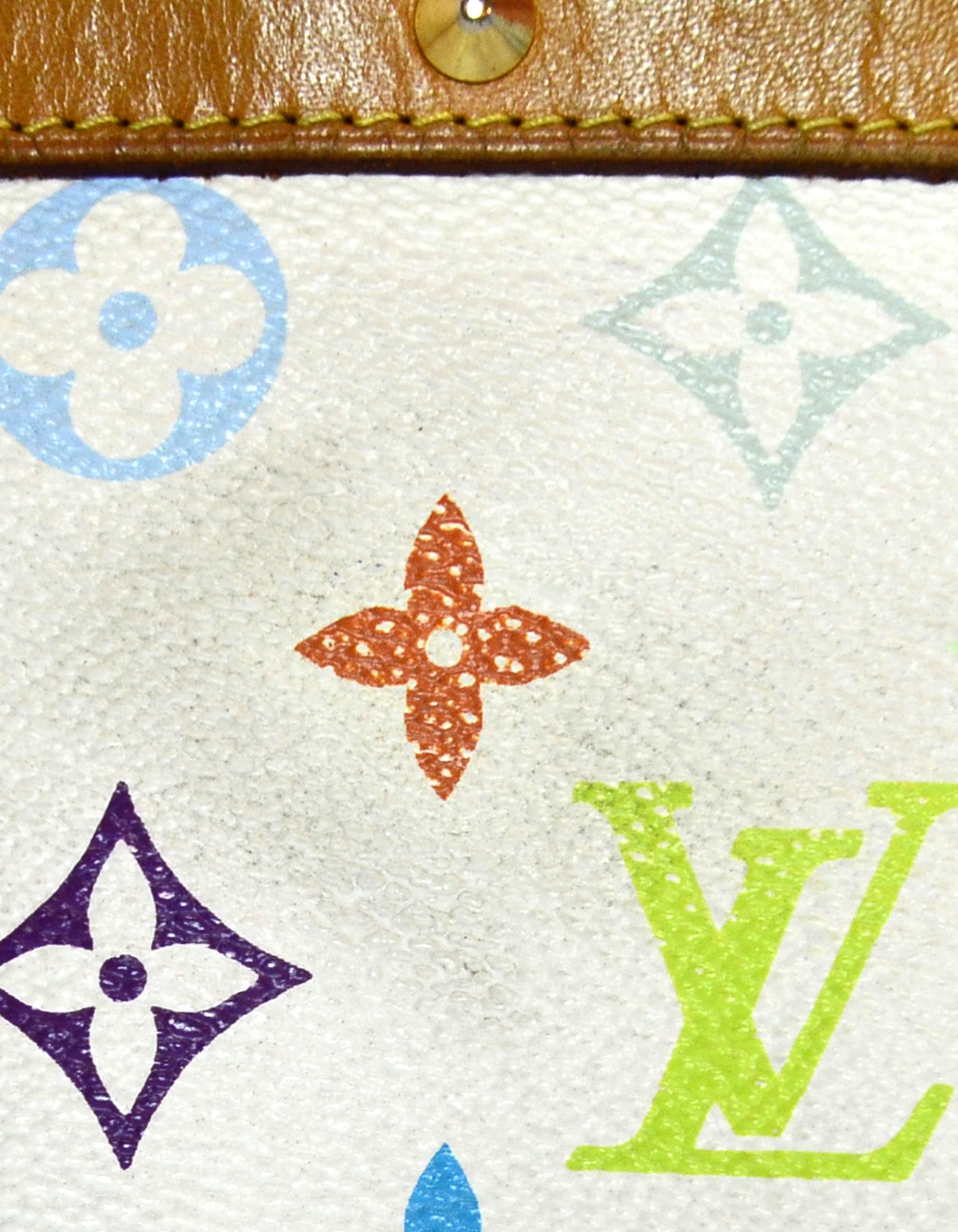 Louis Vuitton White Multicolore LV Monogram Pochette Bag For Sale at ...