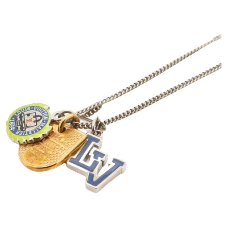Louis Vuitton x LOL Silver-tone Charm Necklace For Sale at 1stDibs