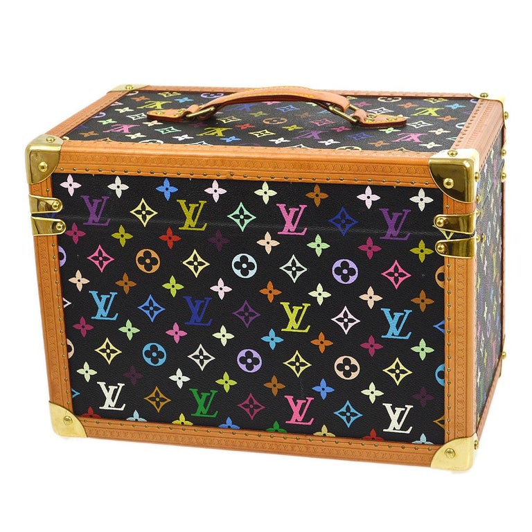 LOUIS VUITTON x Murakami MultiColor Monogram Vanity Trunk Travel Case ...