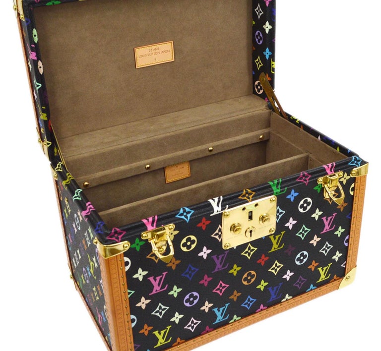 LOUIS VUITTON x Murakami MultiColor Monogram Vanity Trunk Travel Case ...