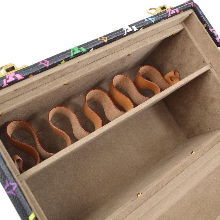 LOUIS VUITTON x Murakami MultiColor Monogram Vanity Trunk Travel Case ...