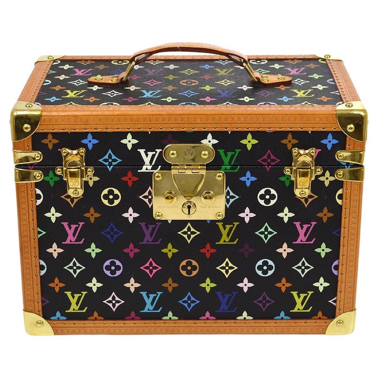 LOUIS VUITTON x Murakami MultiColor Monogram Vanity Trunk Travel Case ...