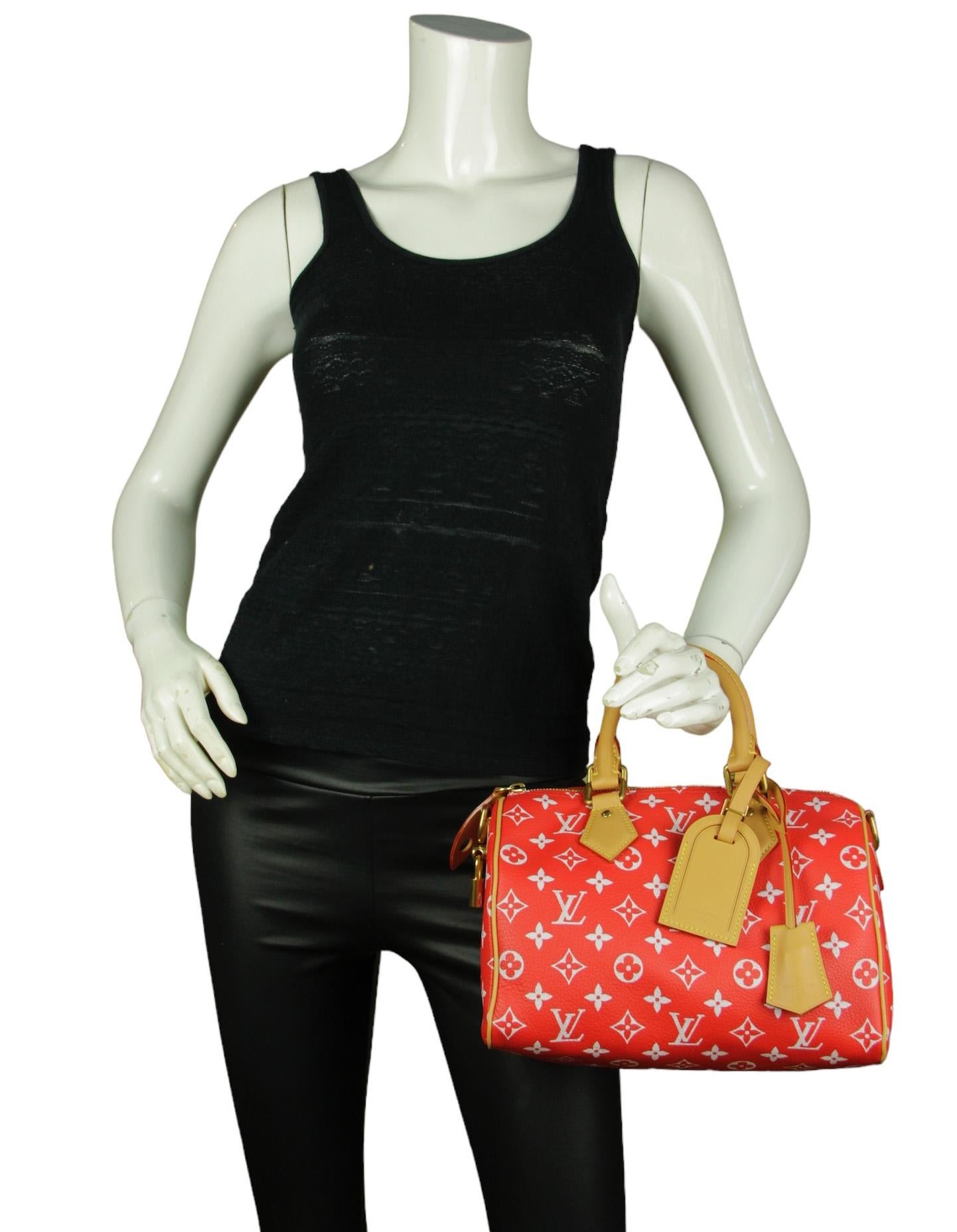 Louis Vuitton x Pharrell Red Soft Calfskin Monogram Speedy P9 ...