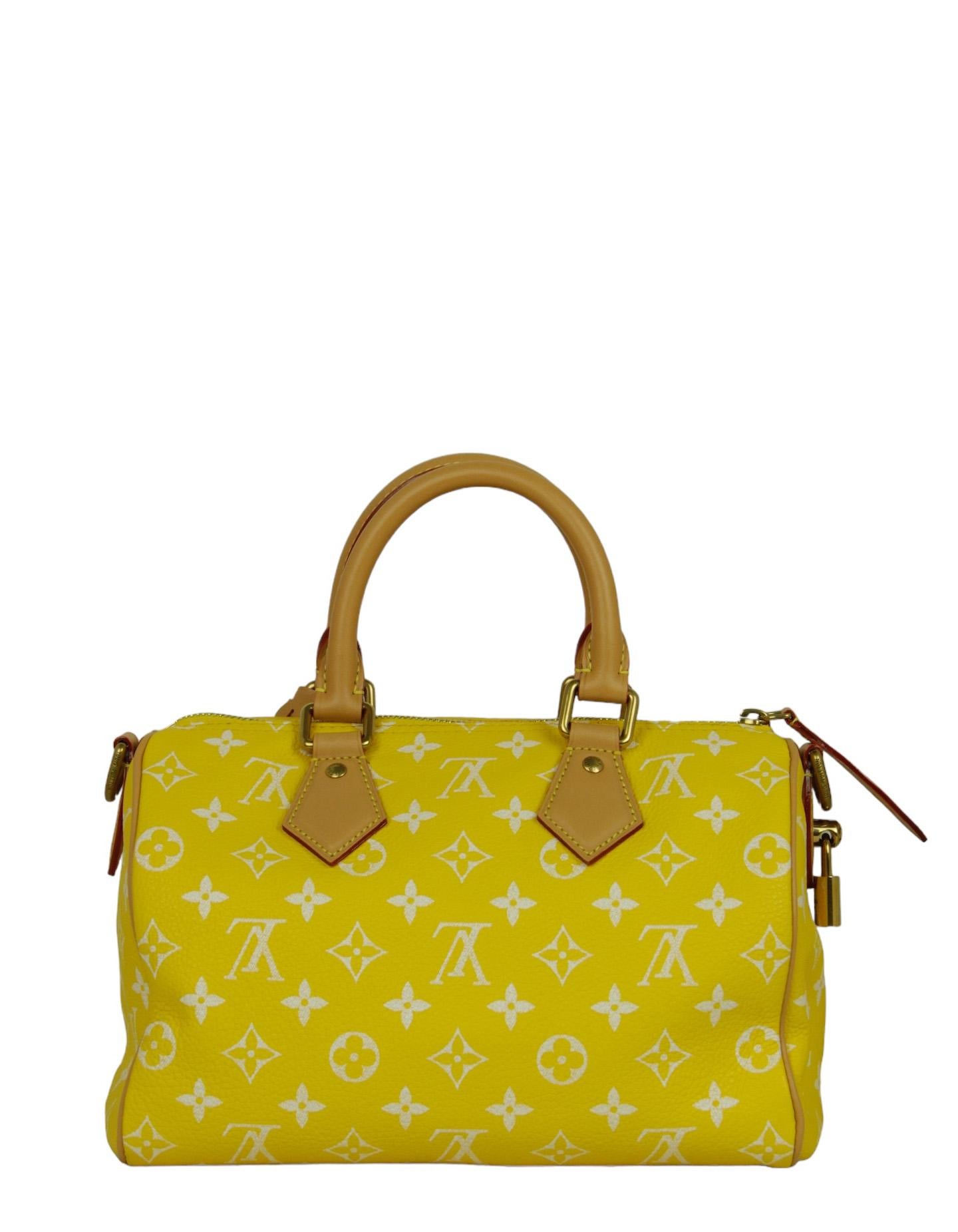 Louis Vuitton x Pharrell Yellow Soft Calfskin Monogram Speedy P9 ...