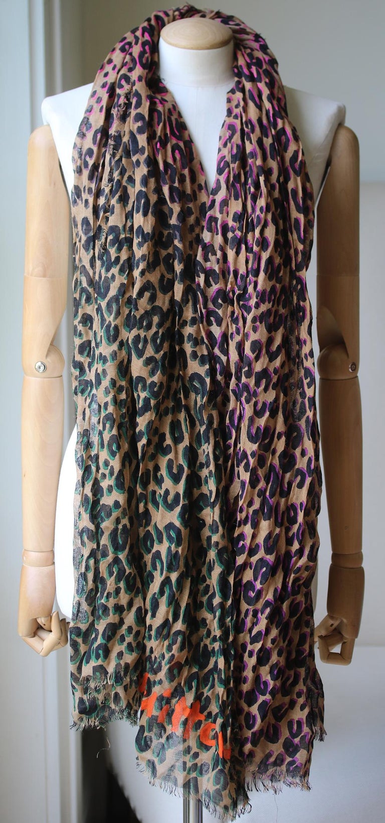 Louis Vuitton x Stephen Sprouse Leopard Print Cashmere Blend Scarf at ...