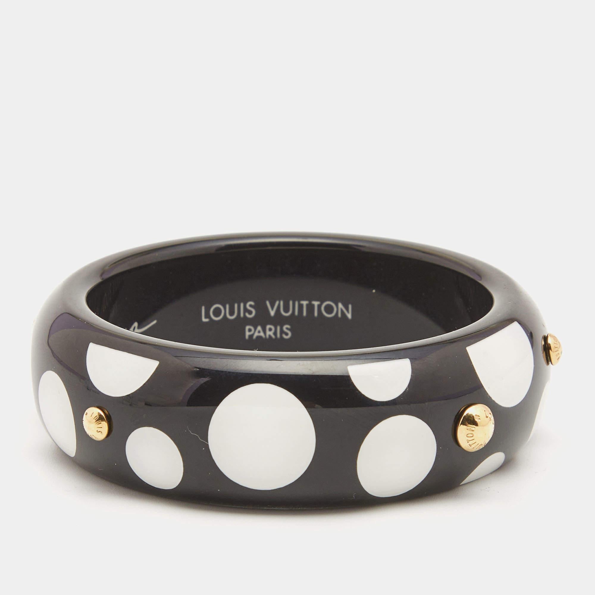 Louis Vuitton x Yayoi Kusama Resin Gold Tone Bangle Bracelet For Sale ...
