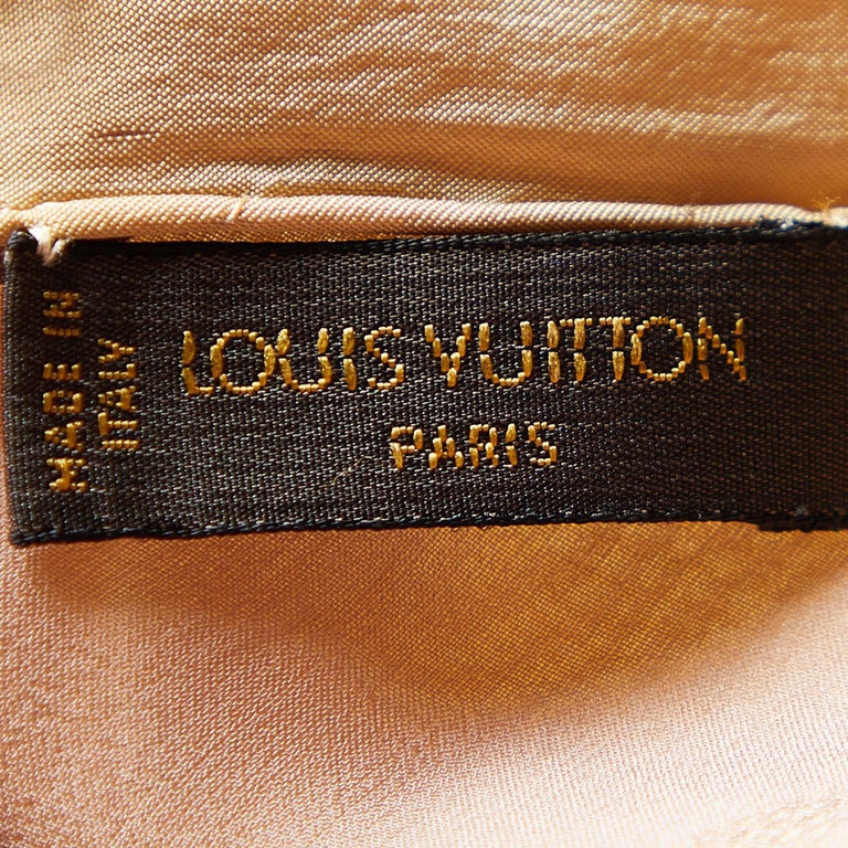 Louis Vuitton Yellow and Brown Monogram Silk Blend Reversible Stole For ...