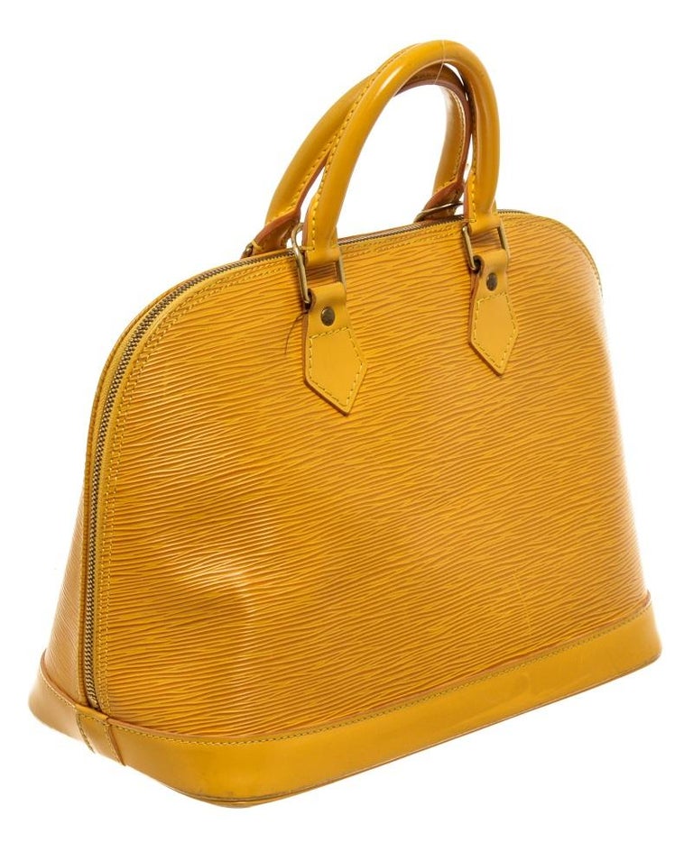Louis Vuitton Yellow Epi Leather Alma Handbag at 1stDibs
