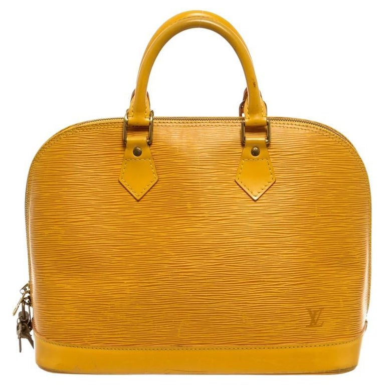 Louis Vuitton Yellow Epi Leather Alma Handbag at 1stDibs